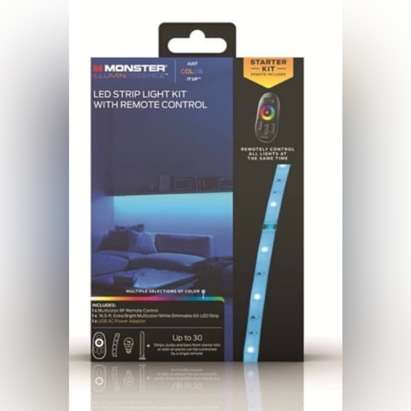 Accents | Monster Led Strip Light Kit With Remote Control | Poshmark